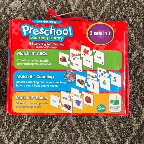 Toys | Lets Get Ready Preschool Learning Library Match It Puzzle Abc ...